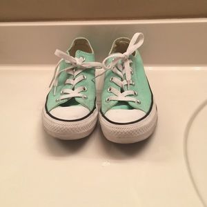 mint colored converse shoes on Poshmark