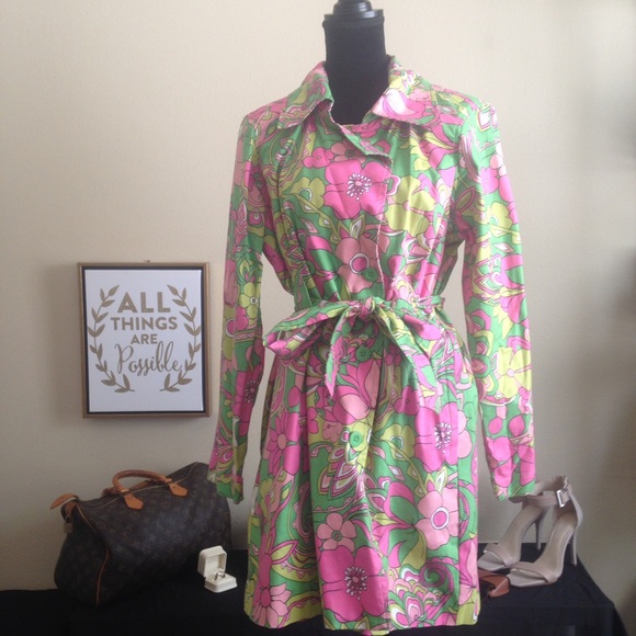 Pappagallo | Jackets & Coats | Colorful Flirty Trench Coat | Poshmark