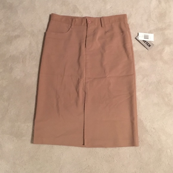 Camel Colored Pencil Skirt. 11. - Gem