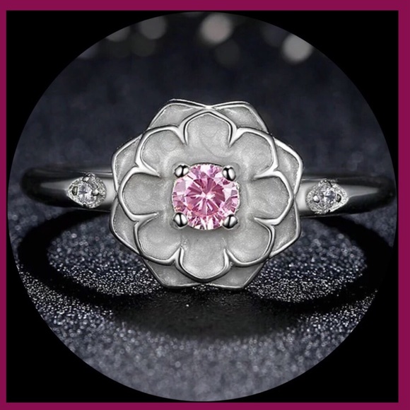 Chez Y | Jewelry | Magnolia Ring Sterling Silver And Enamel | Poshmark