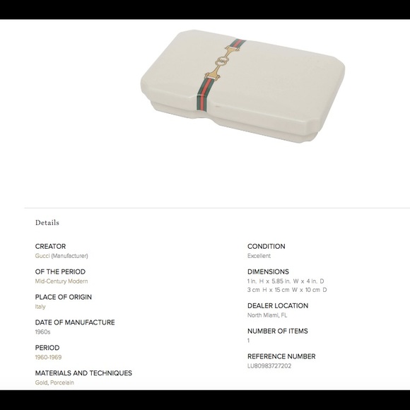 Gucci | Accessories | Gucci Vintage Porcelain Twopart Box Jewelry Dish ...