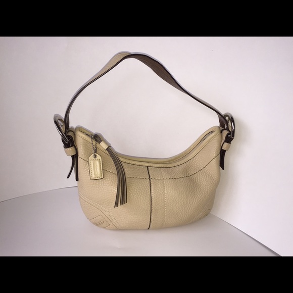 Coach | Bags | Coach Handbag In Neutral Pebble Leather | Poshmark