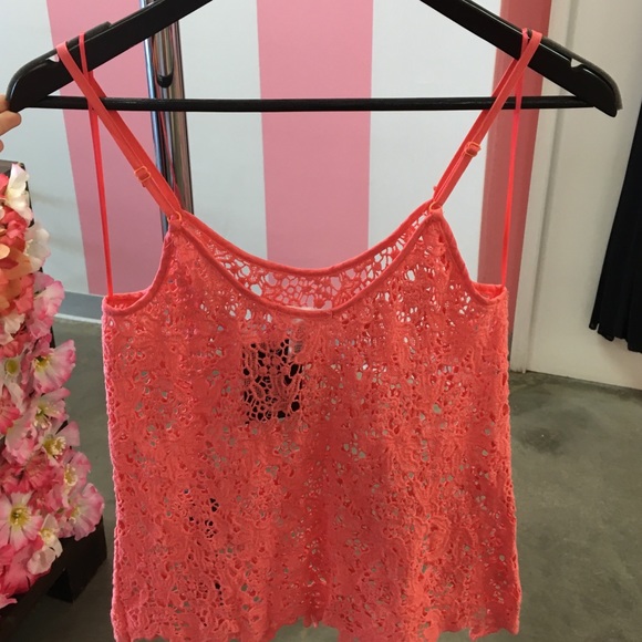 Tops | New Pink Netted Tank Top | Poshmark