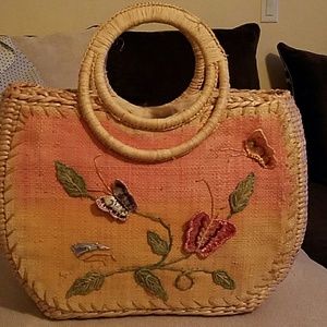 61% off Cappelli Straworld Handbags - New Large Blue Striped Aztec ...