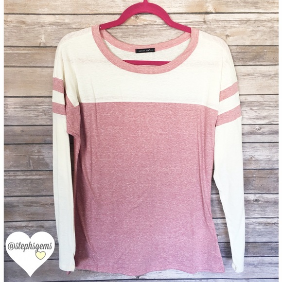 Tops | Dusty Rose Varsity Shirt | Poshmark