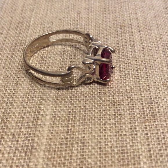 Avon | Jewelry | Sterling Silver Synthetic Ruby Ring | Poshmark