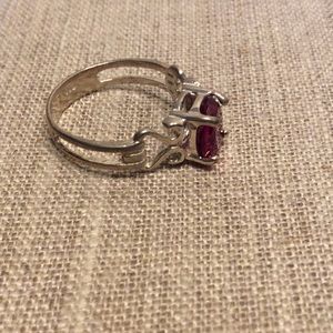 Avon | Jewelry | Sterling Silver Synthetic Ruby Ring | Poshmark