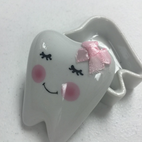 Other | Tooth Fairy Porcelain Treasure Box Pink Bow | Poshmark