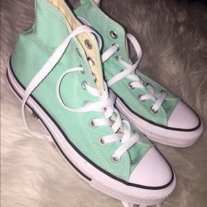 mint colored converse shoes on Poshmark