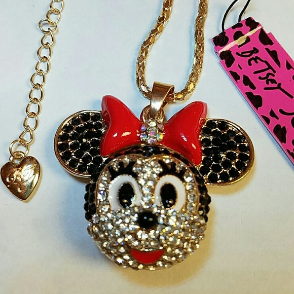 0 | Jewelry | Minnie Mouse Crystal And Enamel Necklace | Poshmark