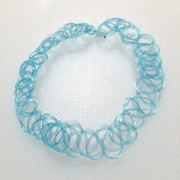 Jewelry | Light Blue Tattoo Choker | Poshmark