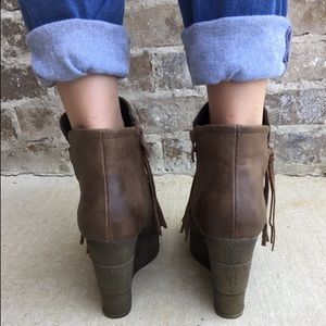 Sbicca | Shoes | Sbicca Zepp Fringe Wedge Booties | Poshmark