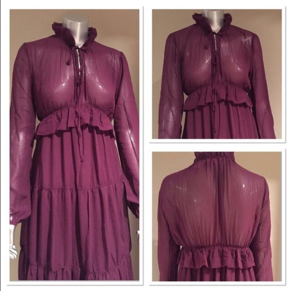 Dresses | Sheer Tiered Ruffle Maxi Dress | Poshmark