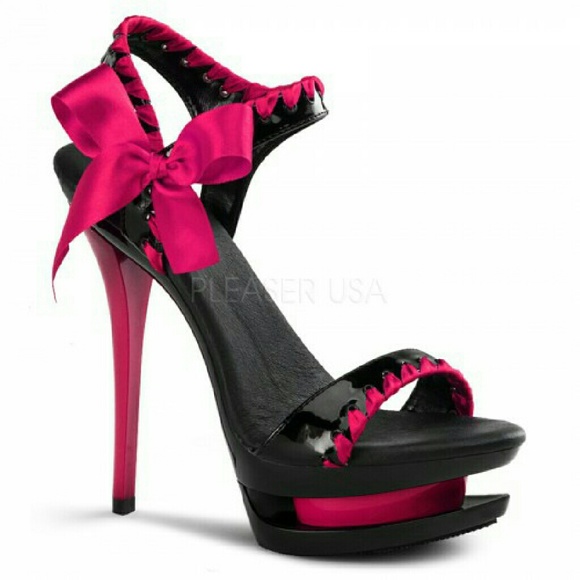 Pleaser | Shoes | Pleaser Black And Pink 6 Inch Heel Size 6 | Poshmark