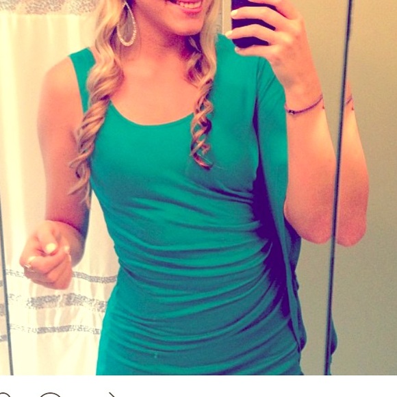 Forever 21 | Dresses | Teal Dress With One Sided Sash | Poshmark