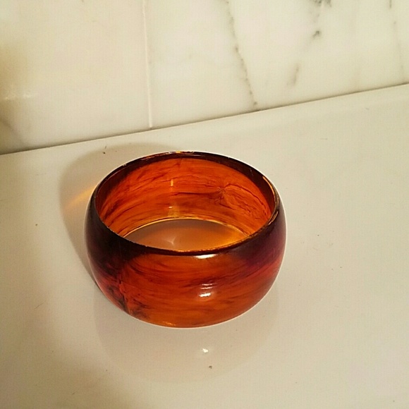 Vintage Tortoise/Bakelite /Lucite Estate Bangle - Gem