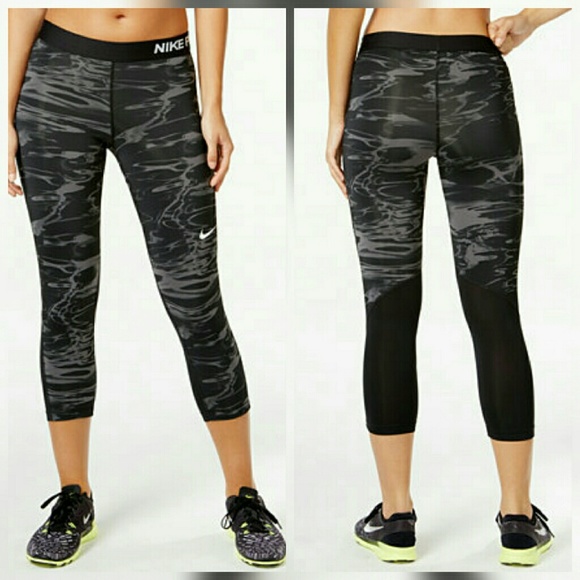 Nike | Pants & Jumpsuits | Nike Pro Capri Tights Gray Cropped | Poshmark