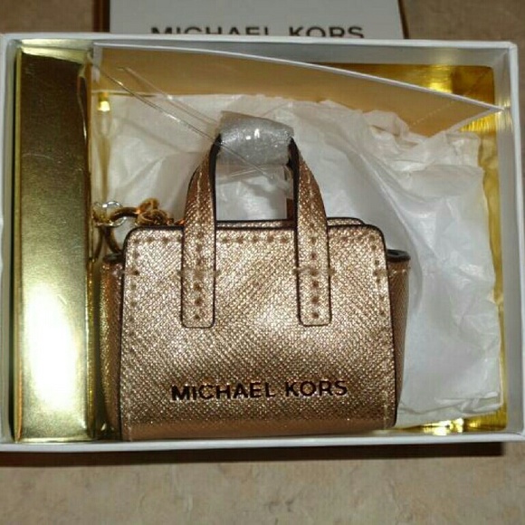 Michael Kors | Accessories | Nwt Michael Kors Leather Selma Bag Key Fob ...