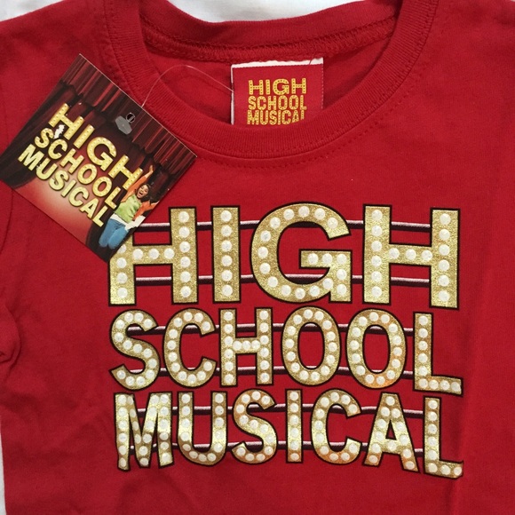 Disney | Shirts & Tops | Disneys High School Musical Marquee Red Tshirt ...