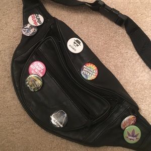 Bags | 1ofakind Leather Fanny Pack With Pins | Poshmark