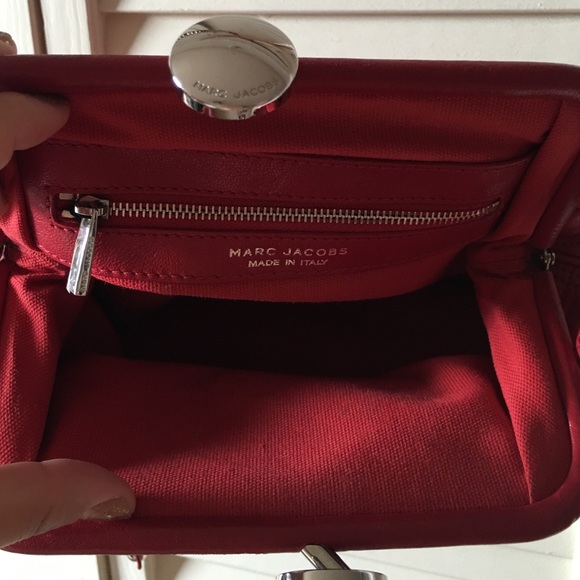 Marc Jacobs | Bags | Marc Jacobs Red Leather Quilted Crossbody Bag ...