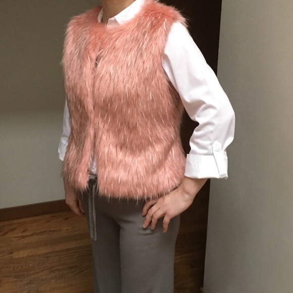 Celsius | Jackets & Coats | Pink Faux Fur Vest | Poshmark