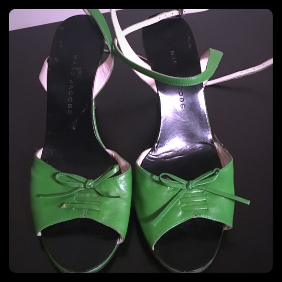 Marc Jacobs | Shoes | Marc Jacobs Chartreuse Heels | Poshmark