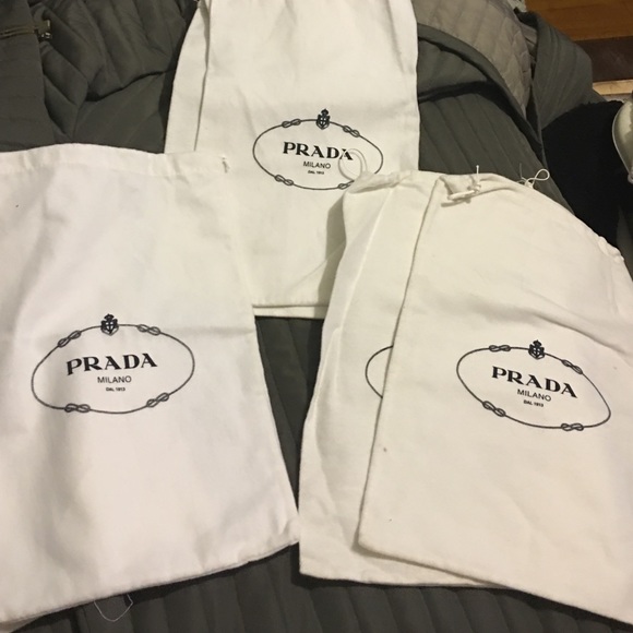 Prada | Bags | Authentic Prada Dust Bags For Shoes | Poshmark