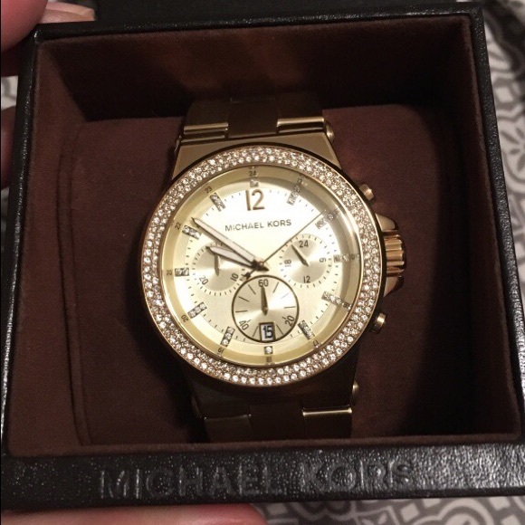Michael Kors | Accessories | Michael Kors Womens Gold Diamond Watch ...