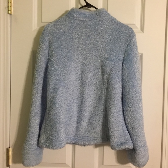 Jackets & Coats | Light Blue Curly Fleece Jacket | Poshmark