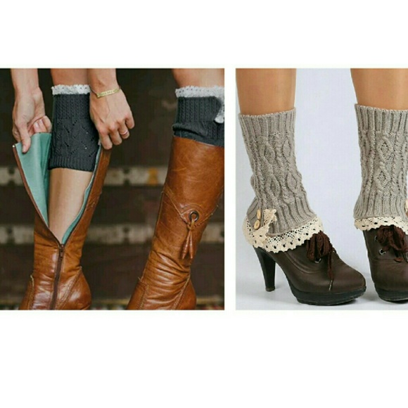 Accessories | Bogo Crochet Knitted Lace Tip Boot Cuffs | Poshmark