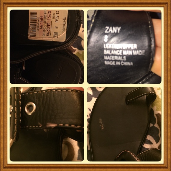 me too | Shoes | Black Leather Sandals Me Too | Poshmark