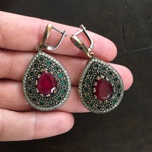 Jewelry | 925 Sterling Silver Turkish Emerald Topaz Earring | Poshmark