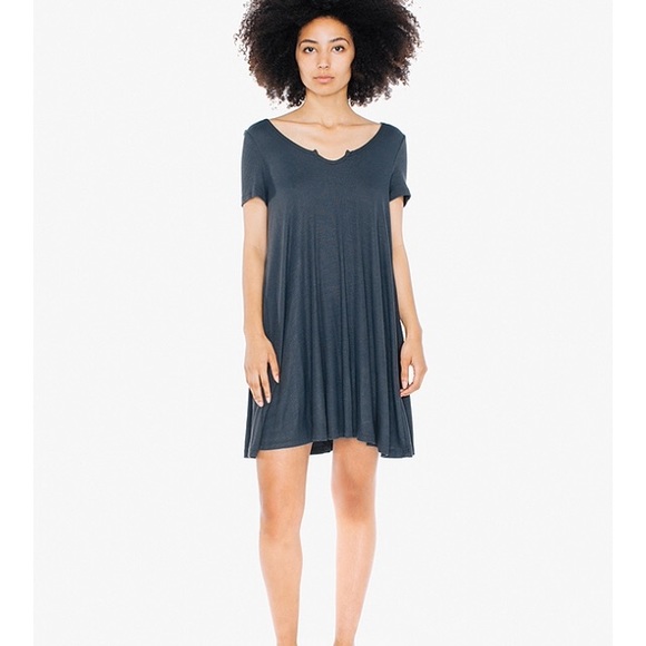 American Apparel | Dresses | 2x2 Rib Short Sleeve Easy Mini Dress ...