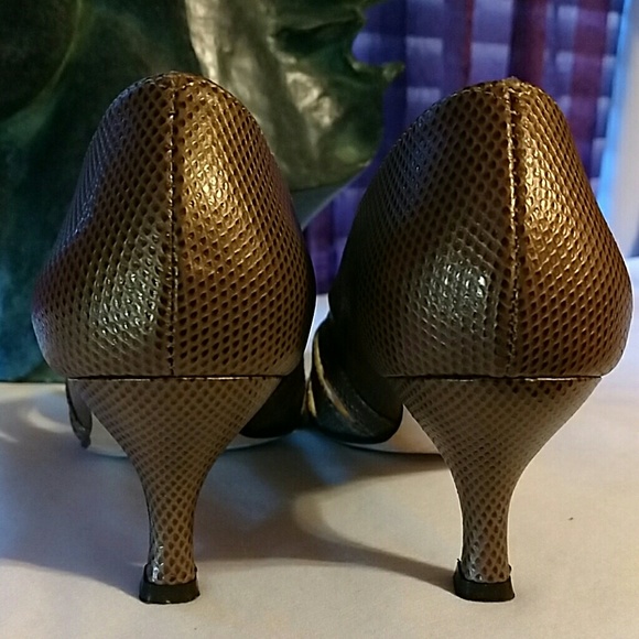 Prevata | Shoes | Vintage Prevata Bronze Faux Snake Skin | Poshmark