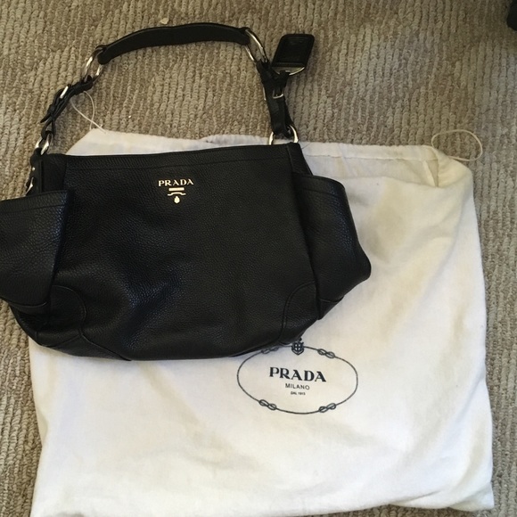 Prada | Bags | Prada Side Pocket Hobo Vitelli Daino Pra2725 | Poshmark