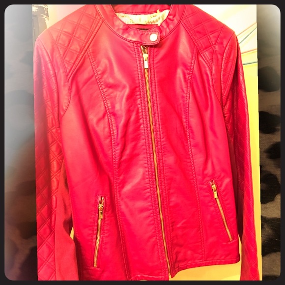 Black Rivet | Jackets & Coats | Black Rivet Leather Jacket Size Large ...