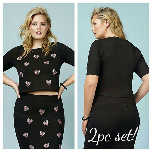 torrid | Tops | Torrid Rebel Wilson Heart Crop Top Skirt Set 4x 5x ...
