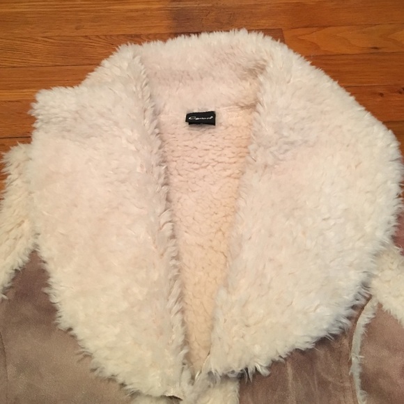 Cejon | Tops | Faux Shearling And Suede Vest | Poshmark