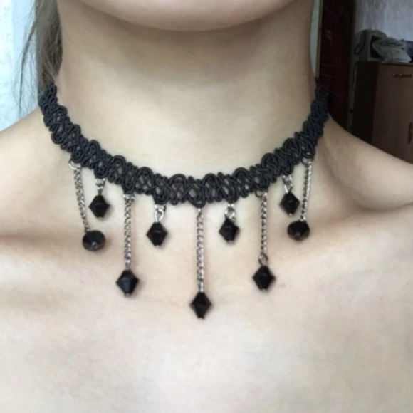 Jewelry | Dangle Beaded Stretchy Choker | Poshmark