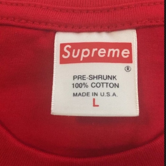 Supreme | Shirts | Supreme Red Box Logo Tee 2th Anv Large | Poshmark