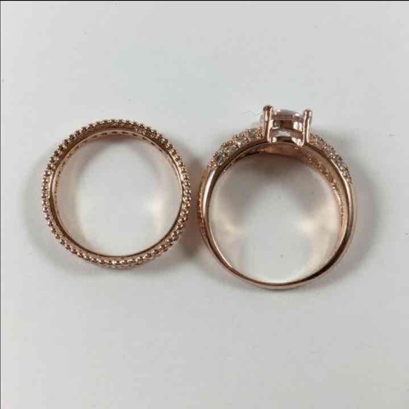 Jewelry | 18k Rose Gold Filled Wedding Ring Set | Poshmark