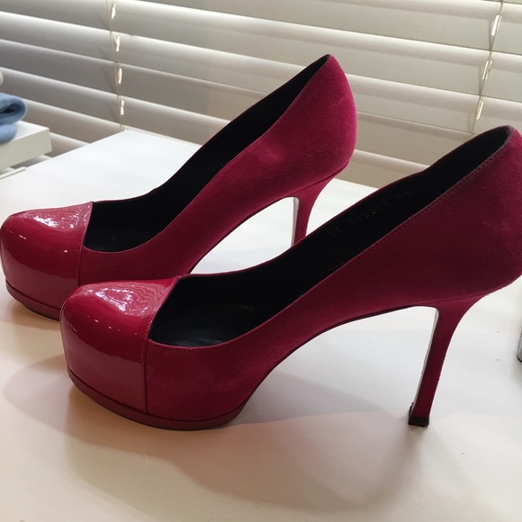 Ysl Hot Pink Heel Platform - Gem