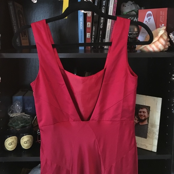 Modcloth | Dresses | Modcloth Geode Red Satin Gown Bogo | Poshmark