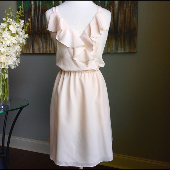 Bcbgeneration Pale Pink Criss Cross Strap Dress - Gem