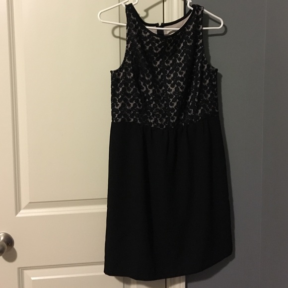 LOFT | Dresses | Loft Black Dress With Black Embroidery | Poshmark