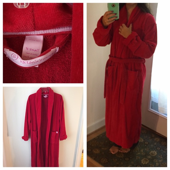 Victoria's Secret | Intimates & Sleepwear | Victorias Secret Red Robe ...