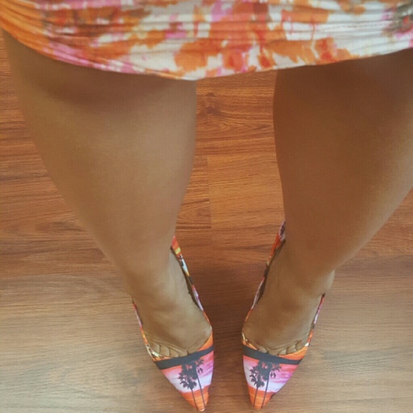 Shoes | Palm Tree Tropical Pointy Pump | Poshmark