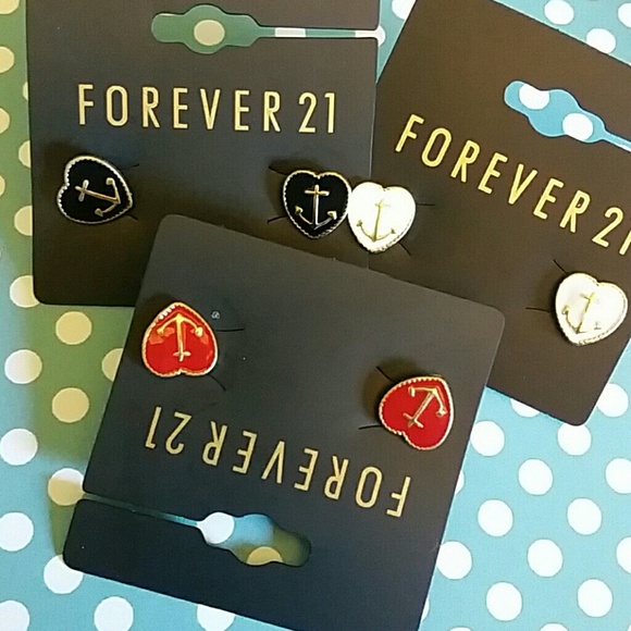 Forever 21 | Jewelry | Heart Anchored In Christ Earrings | Poshmark