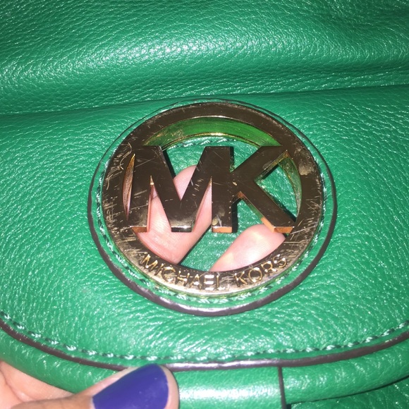 Michael Kors | Bags | Michael Kors Green Shoulder Tote | Poshmark